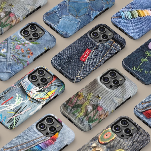 Denim Phone Case - Etsy