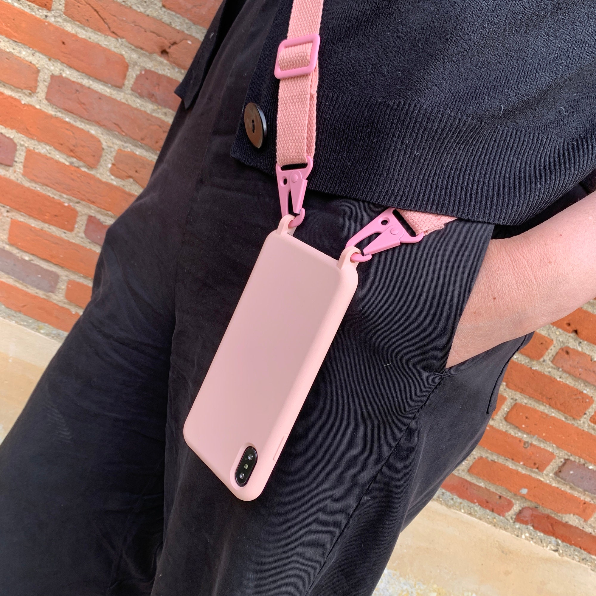 Cross Body Case for Iphone Cover With Canvas Strap Red - Etsy UK