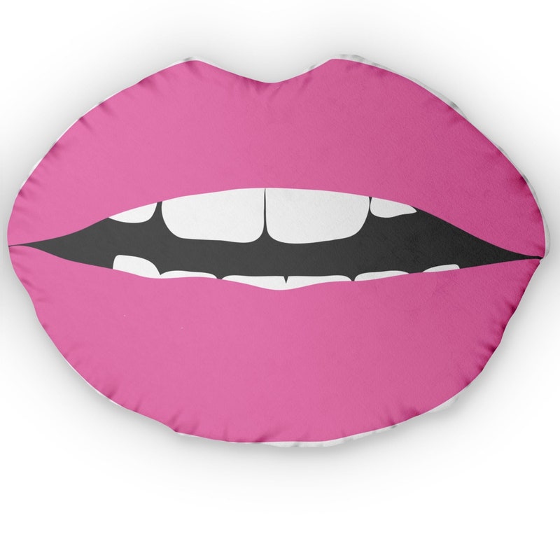 Pink Lips Pillow - Etsy