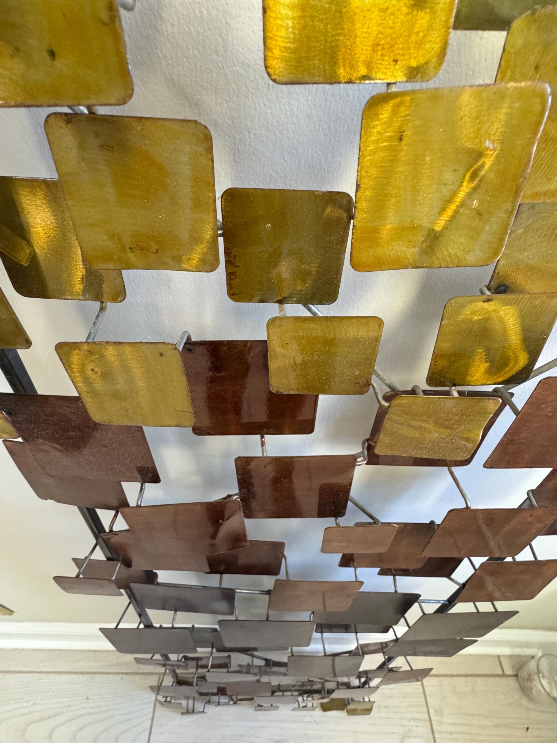 Vintage Transition Curtis Jere Wall Metal Sculpture Wall Plaque Color ...