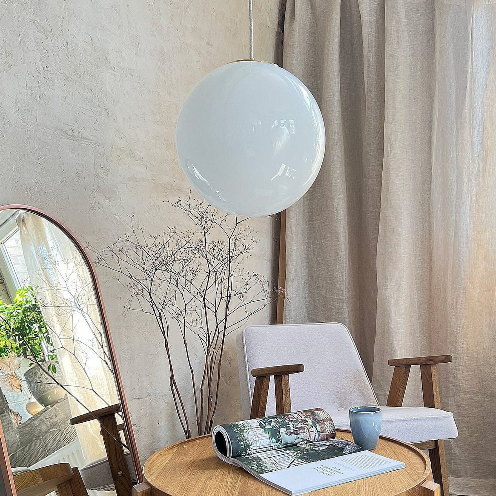 Large Ball Pendant Light Hanging Lamp - Etsy