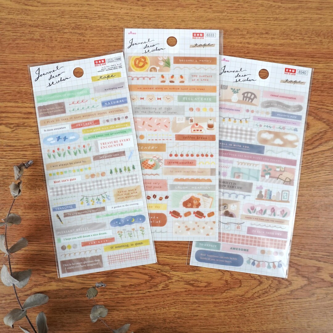 Journal Deco Sticker "tape" by Daiso From Japan - Etsy