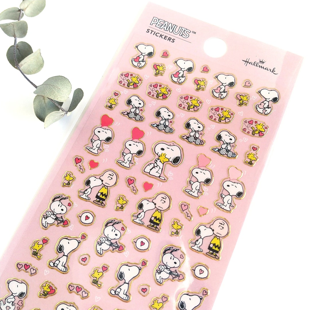 Snoopy lave Pink Mini Sticker hallmark - Etsy