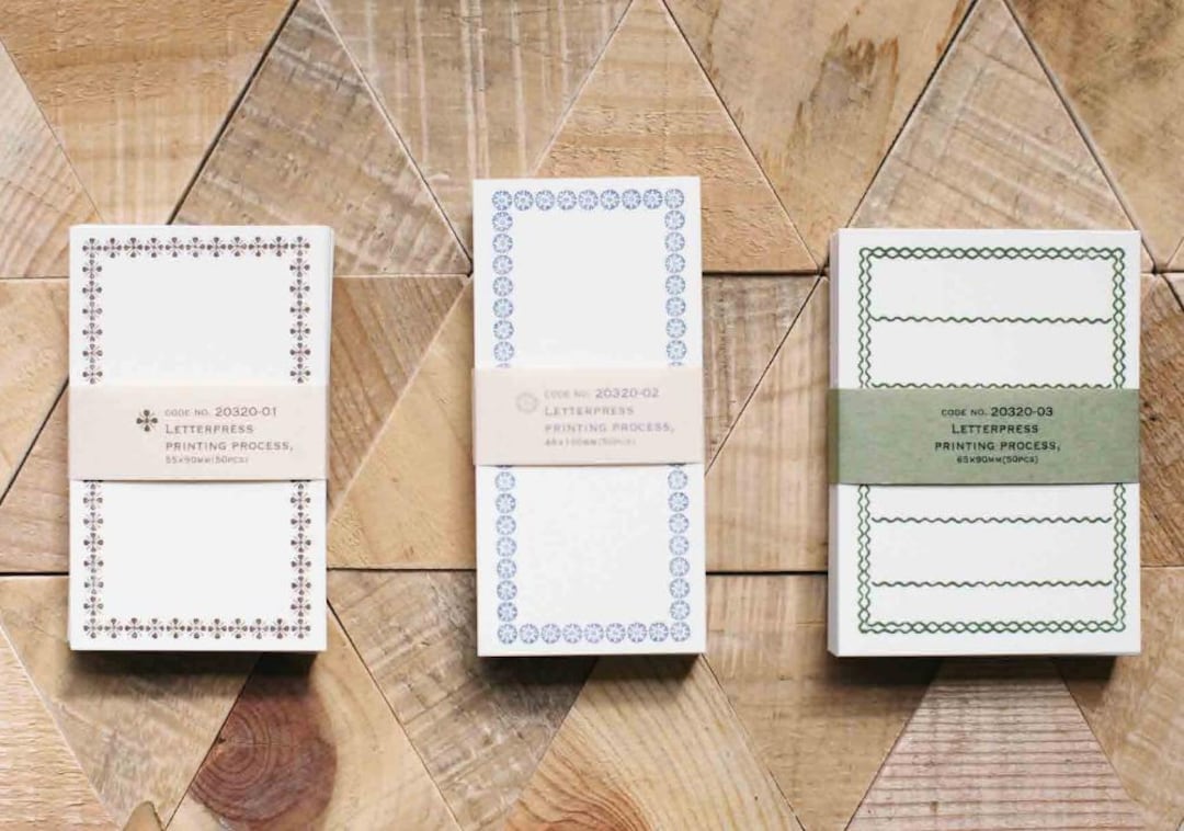 Memo Card Letterpress Printing Process by Classiky From Japan - Etsy