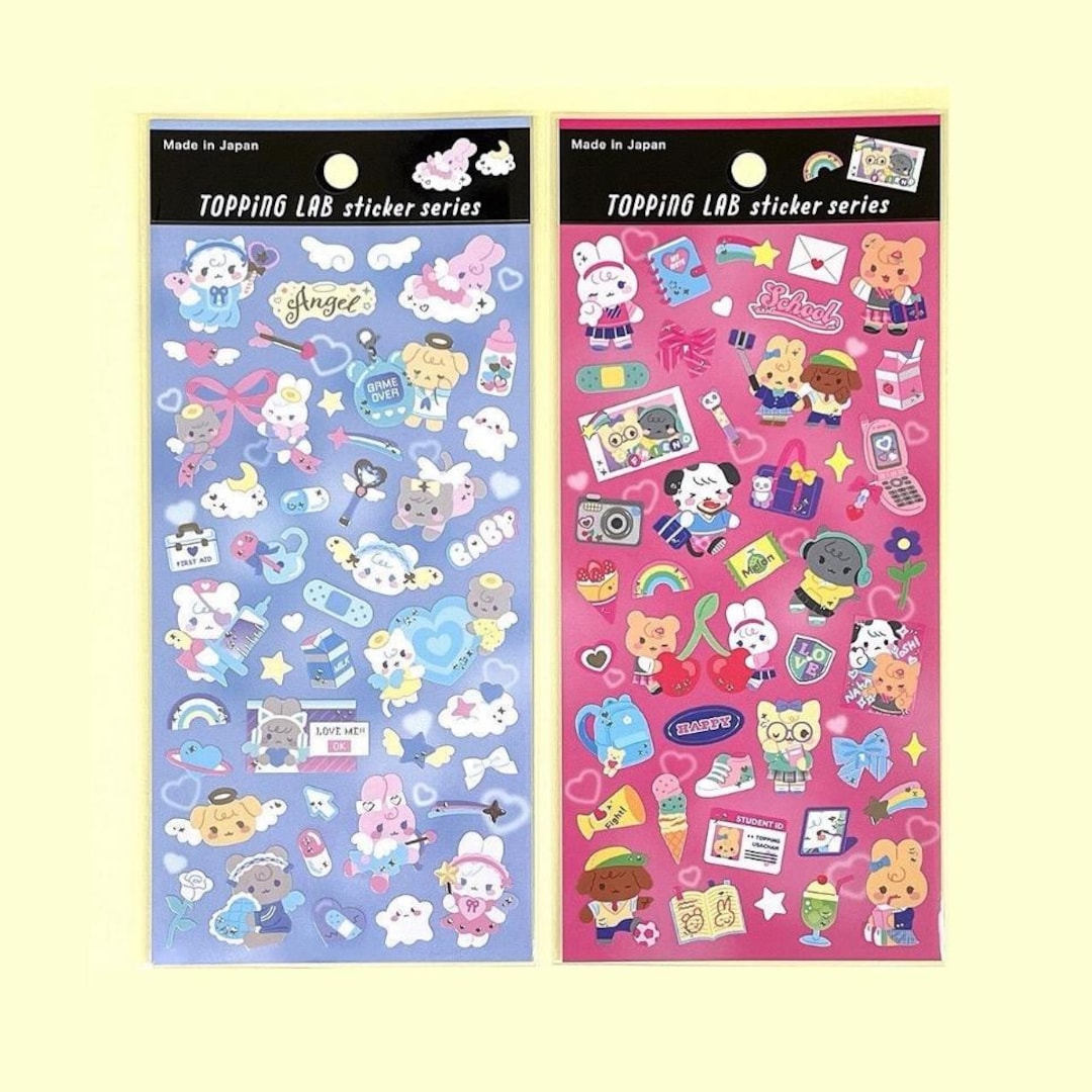 Topping Lab Sticker "angel/school" From Japan by GAIA - Etsy