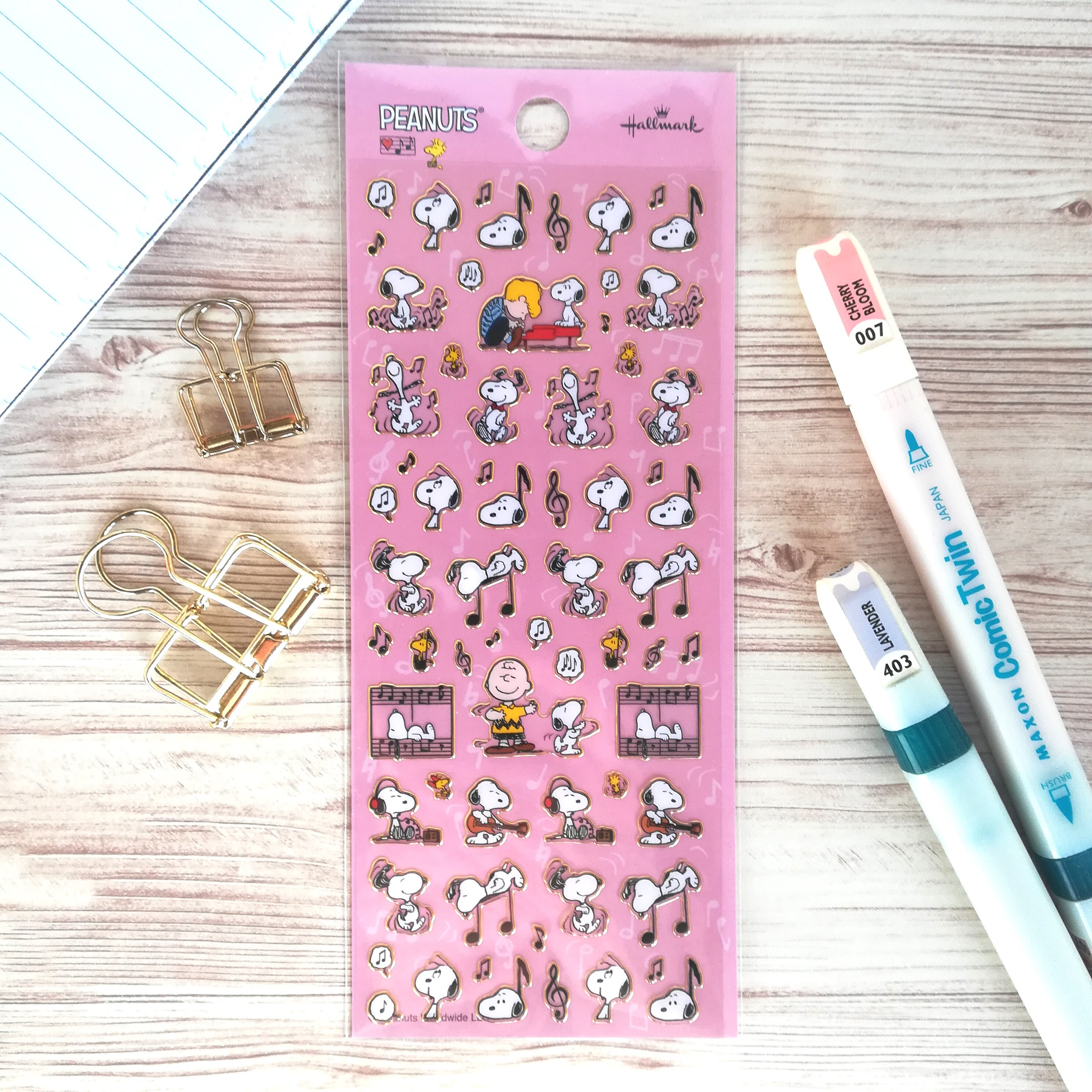 Snoopy Stickersmini Stickers music for - Etsy