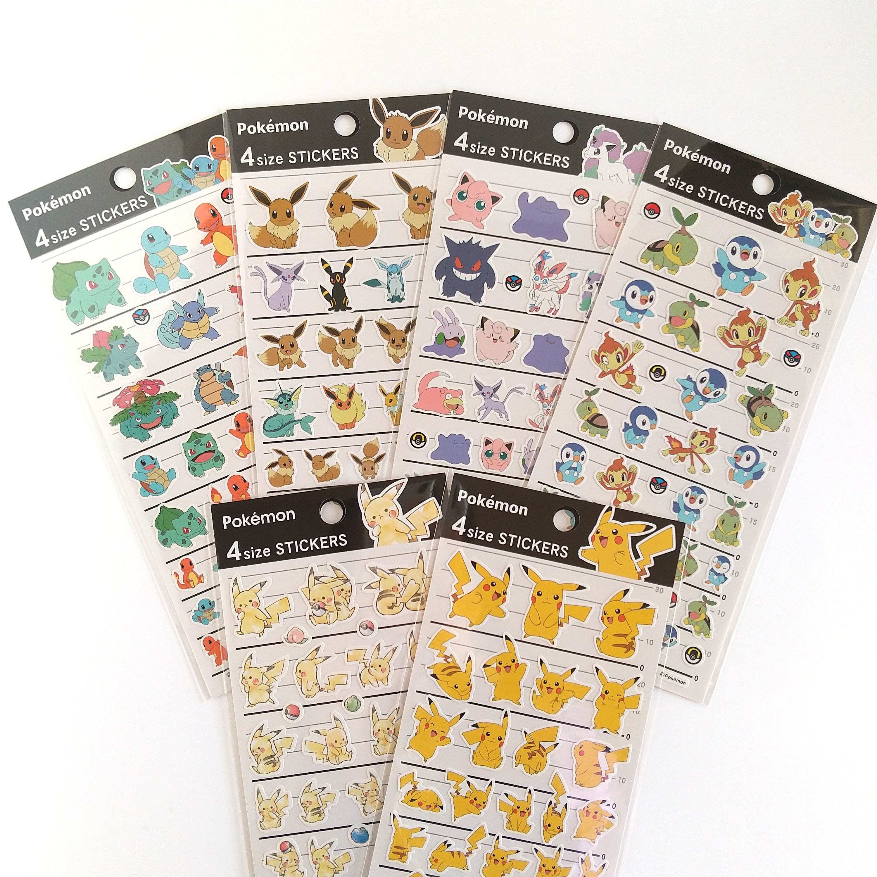 4size STICKERS Pokemon eevee Friends From Japan - Etsy