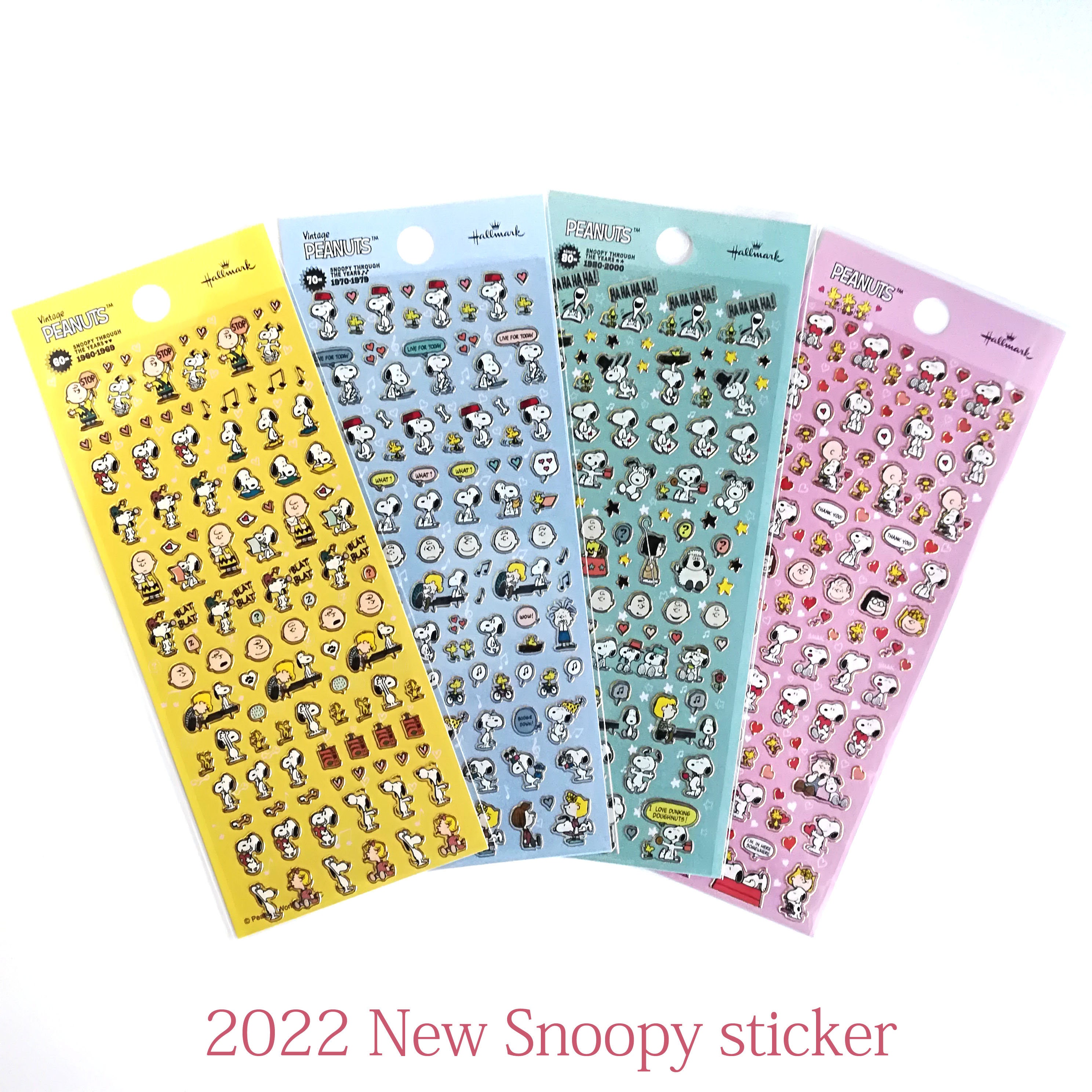 Snoopy pale Pink Mini Sticker hallmark | Etsy