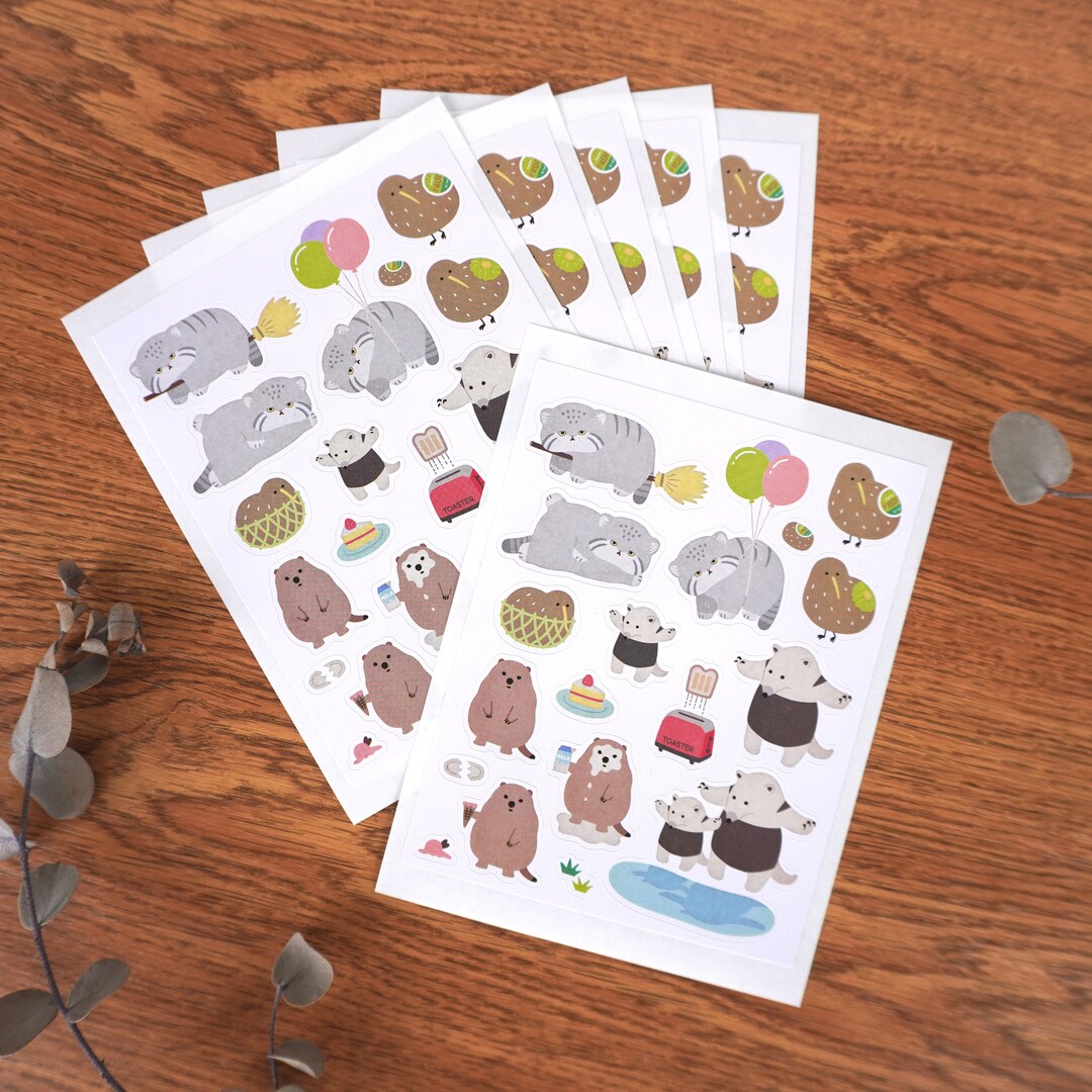 Die Cut Seal ,sticker yurutto Animals From Japan - Etsy