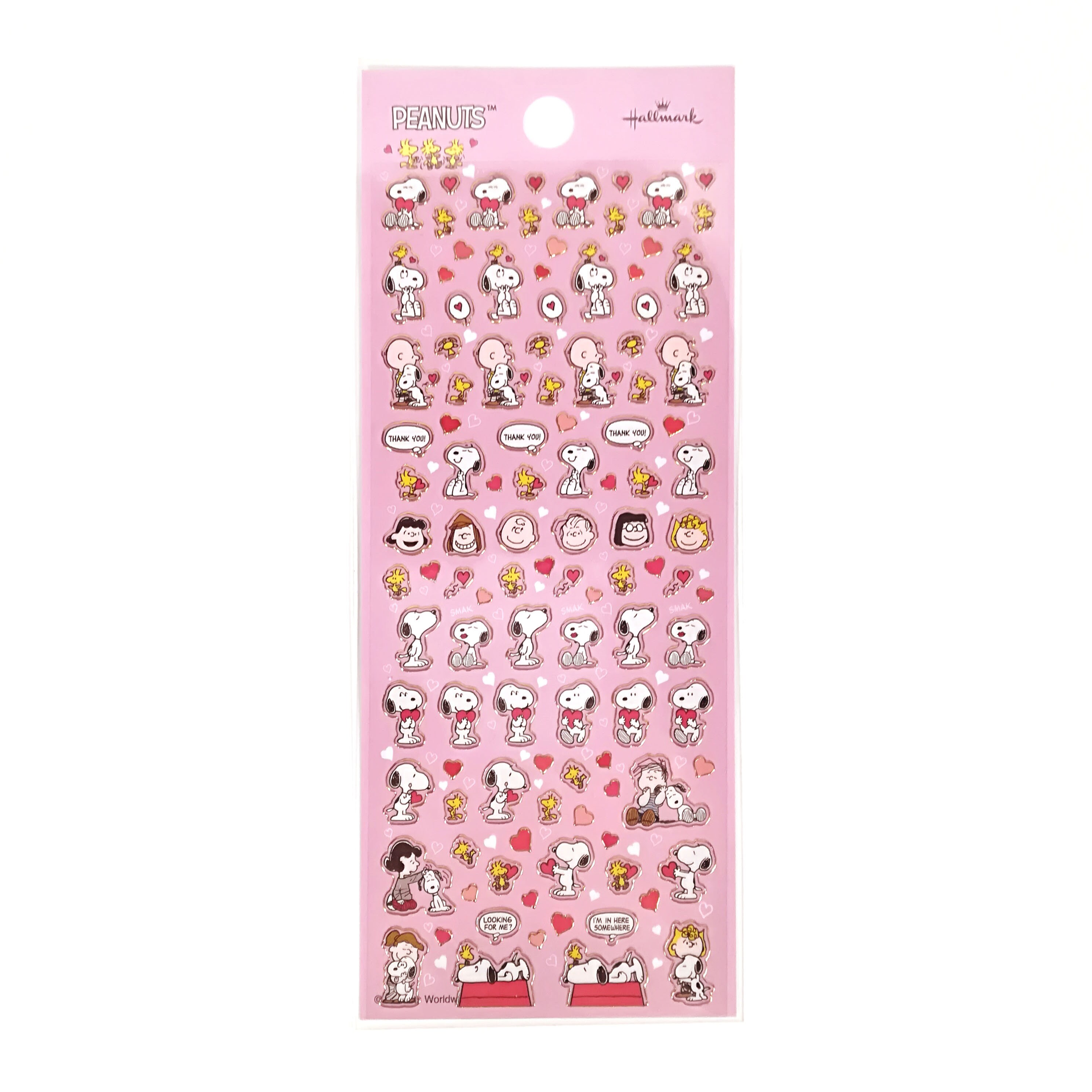 Snoopy pale Pink Mini Sticker hallmark | Etsy