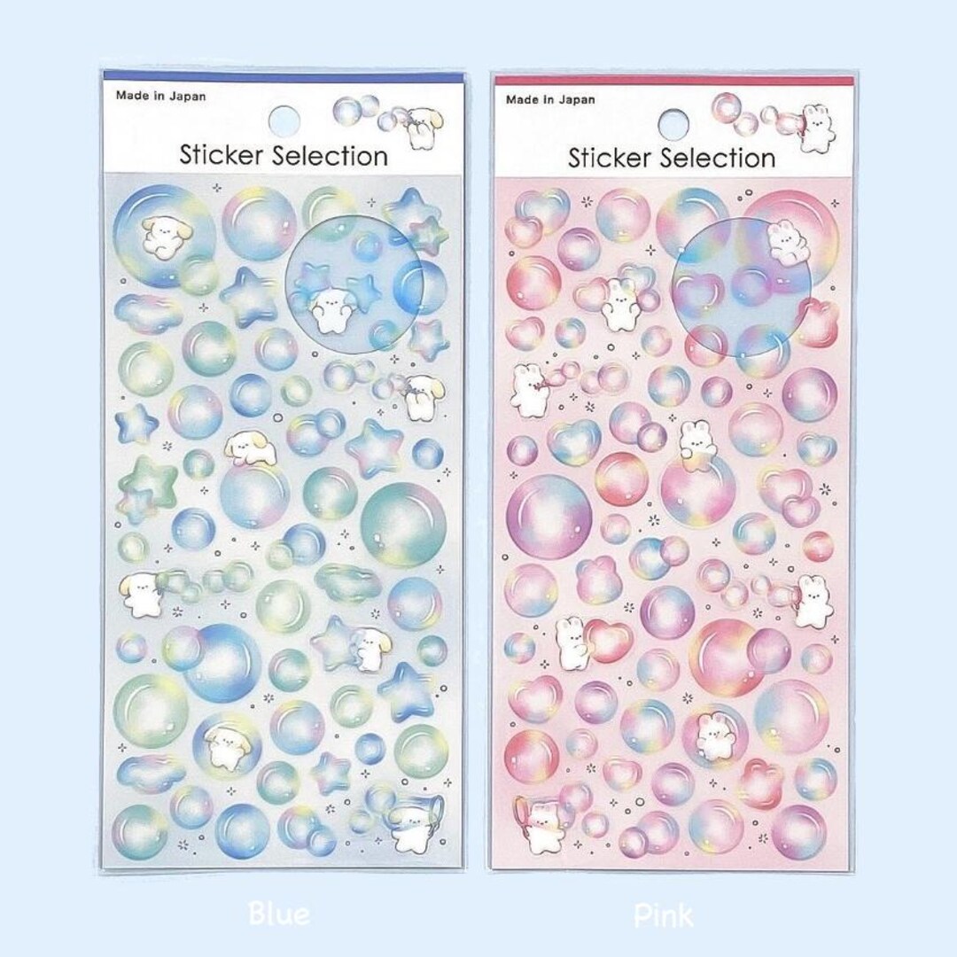 Sticker Selection -soft Soap Bubble- Sticker From Japan by GAIA - Etsy
