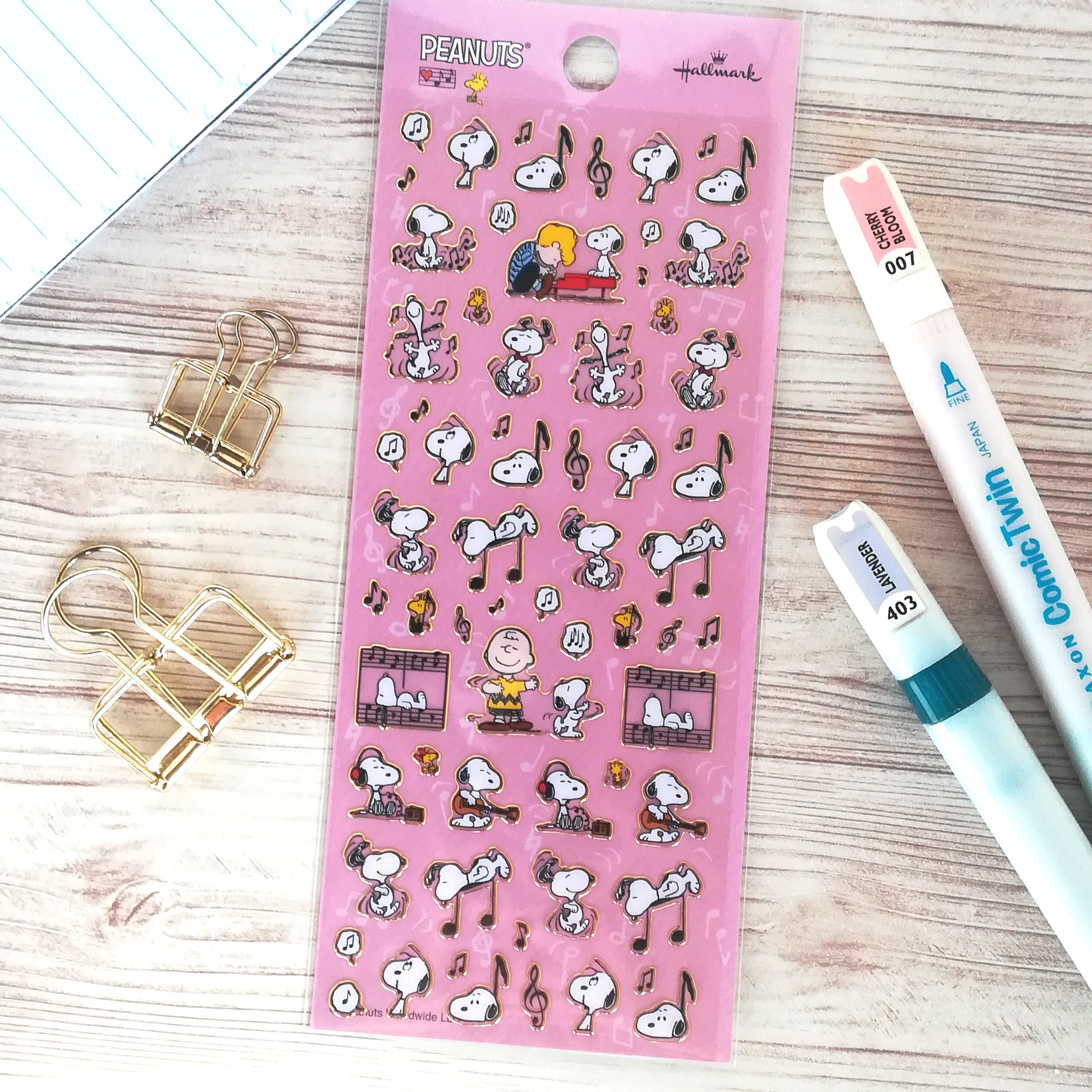 Snoopy Stickersmini Stickers music for - Etsy