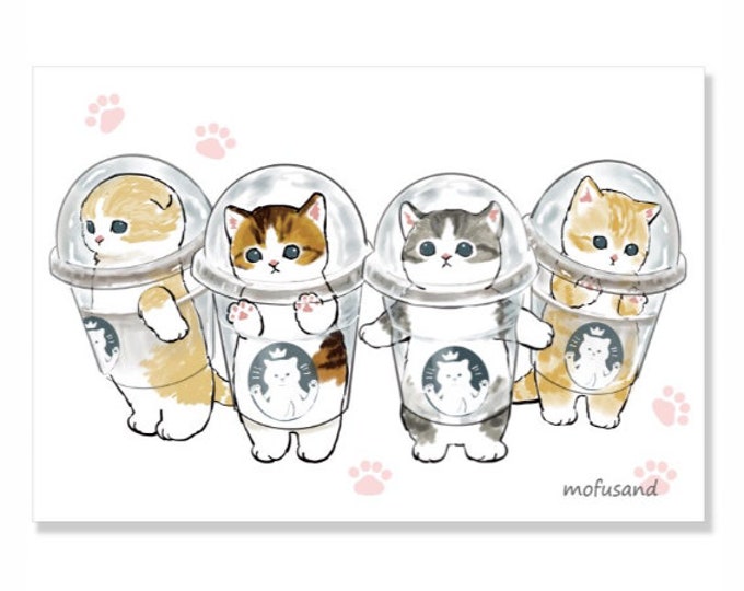Post Card "mofusand" -dome Cup- - Etsy