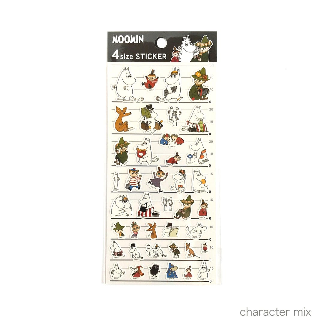 4size STICKERS Moomin "chracter Mix" From Japan - Etsy