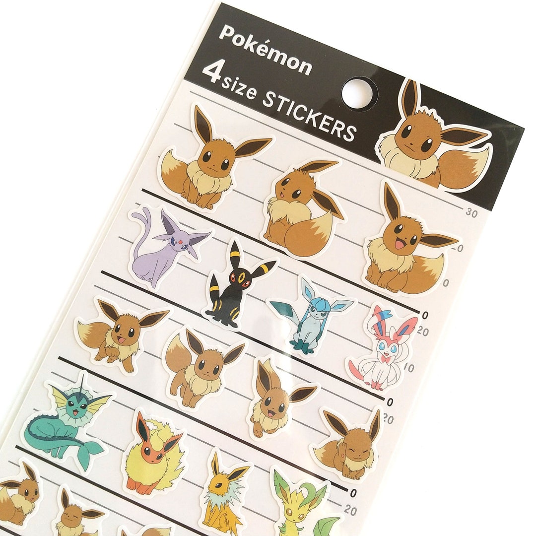 4size STICKERS Pokemon eevee Friends From Japan - Etsy