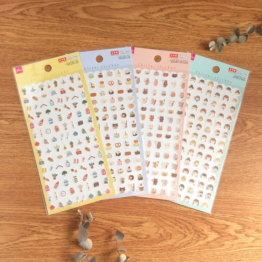 Chiisai Sticker "home/cafe/bear&rabbit/girl" Sticker From Japan - Etsy