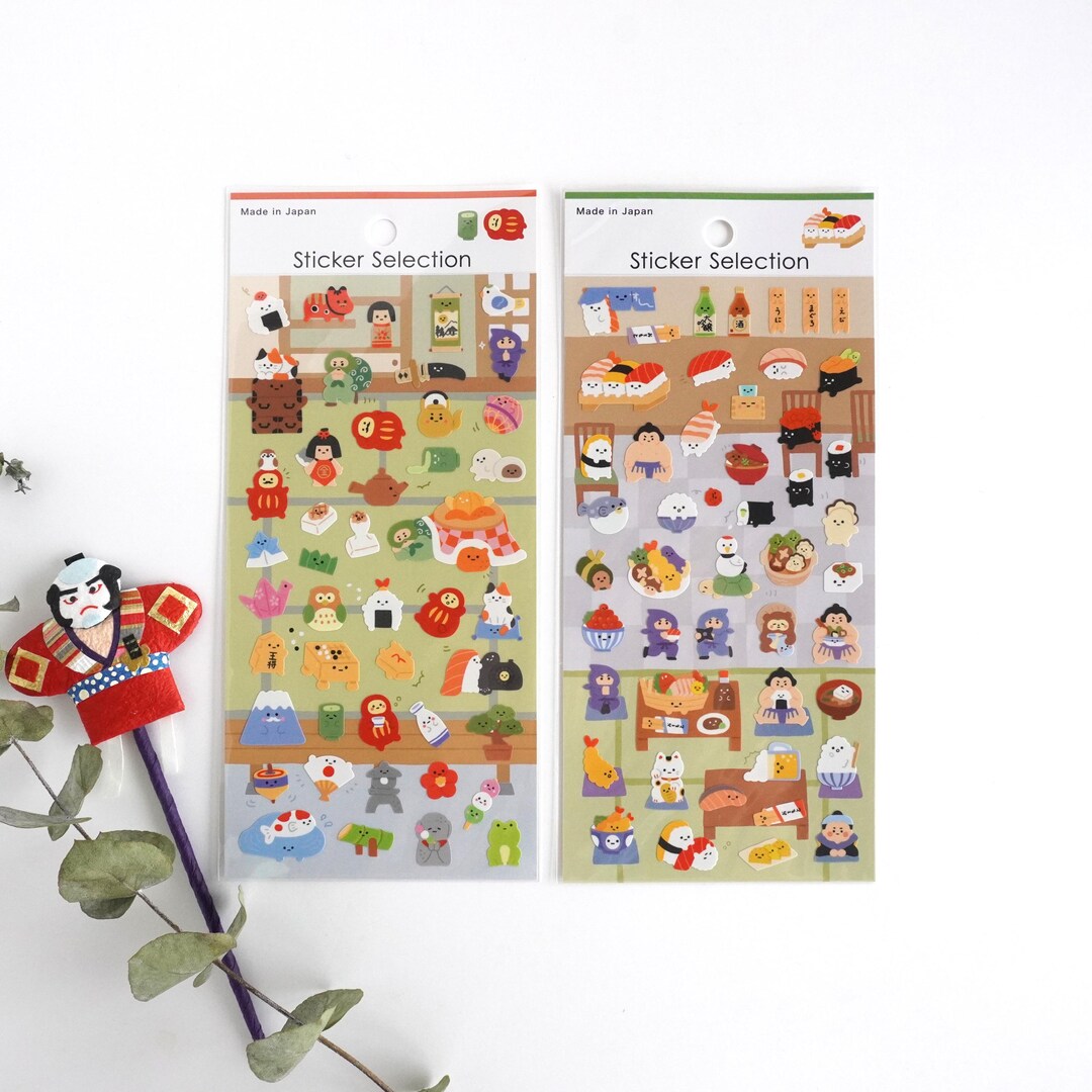 Sticker Selection "wa-cha-cha"from Japan by GAIA - Etsy