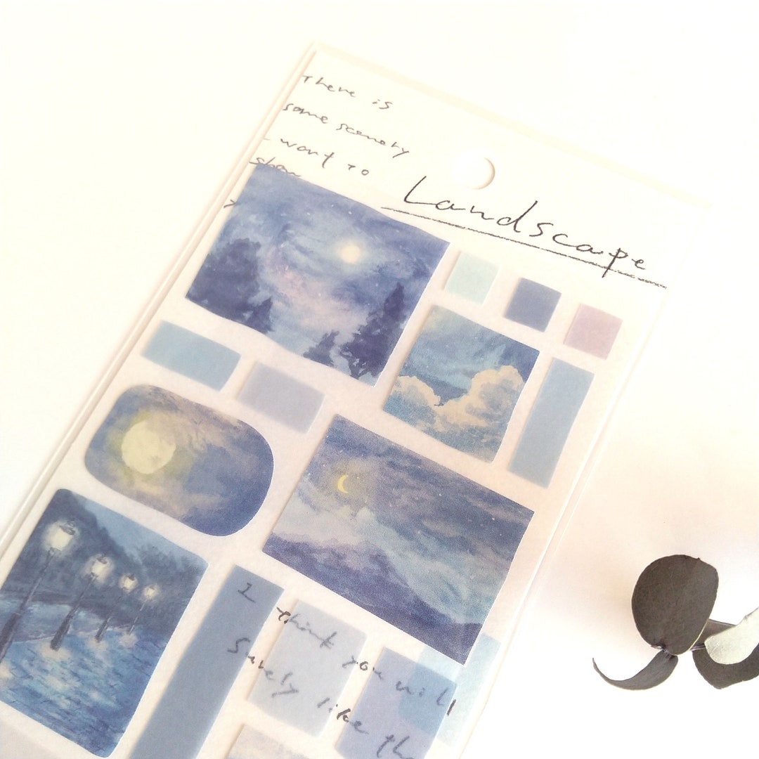 Landscape Sticker "moonlight/月明かり" From Japan - Etsy