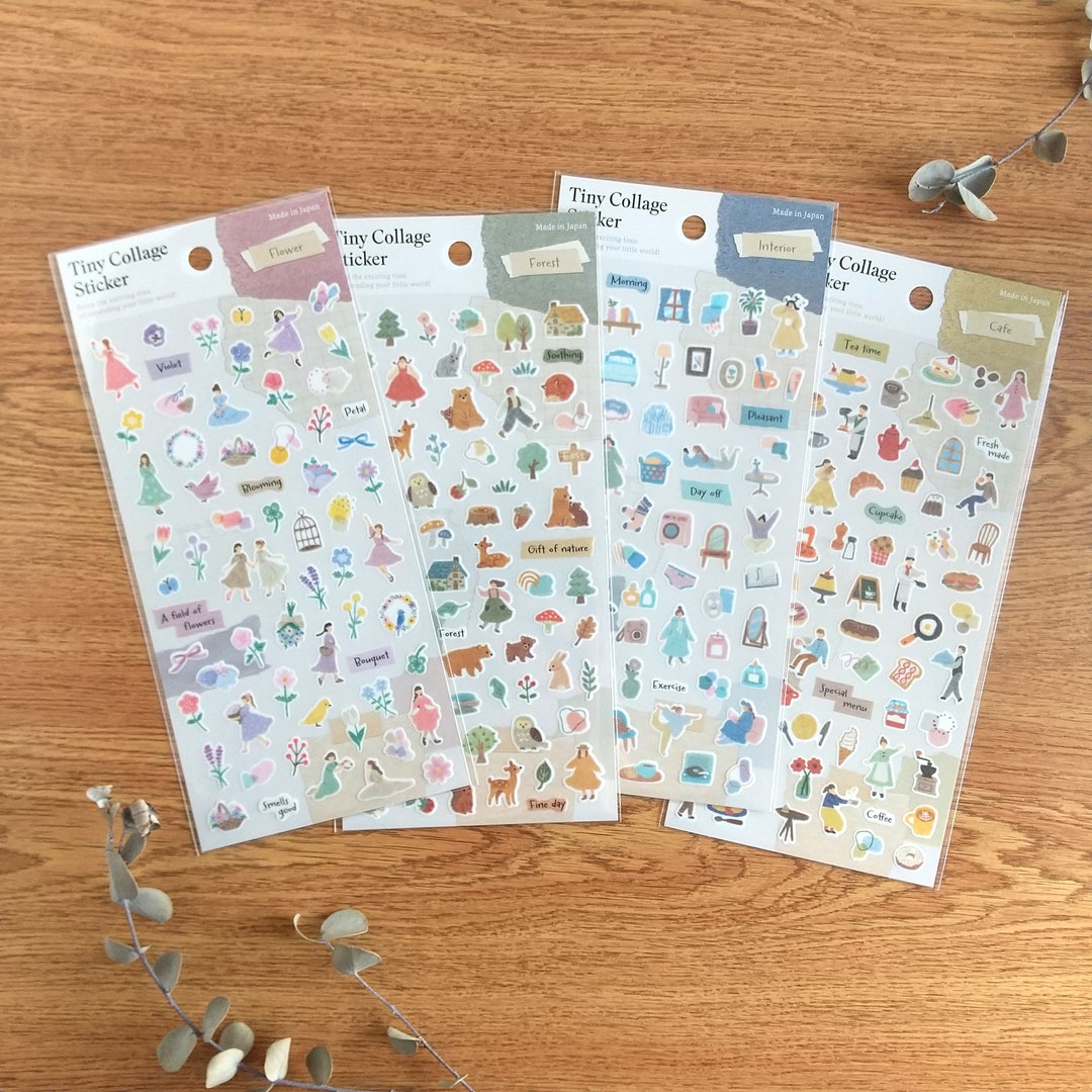 Tiny Collage Sticker From Japan - Etsy