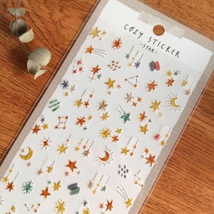 New Design! Cozy Sticker "relax/star/sweets" Masking Sticker From Japan ...