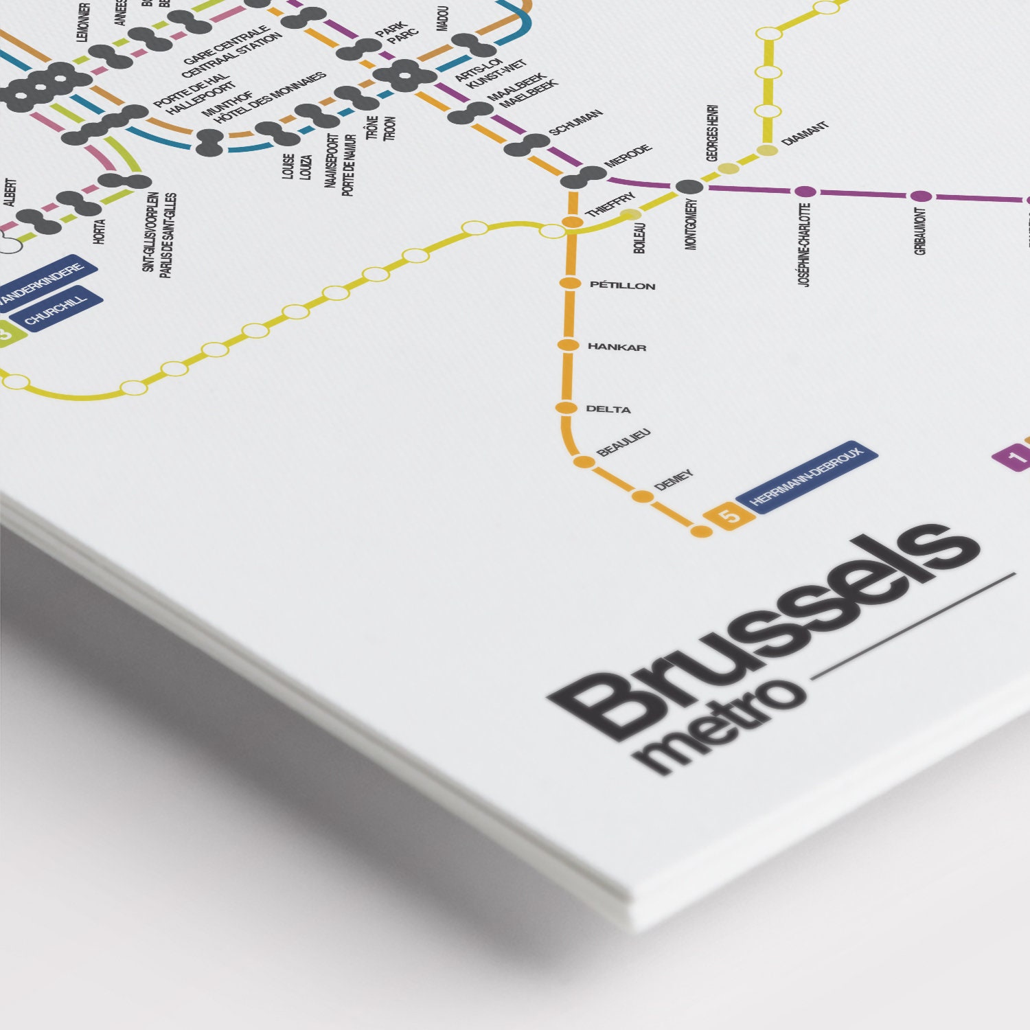 Brussels Belgium Metro Map Poster Subway Map Decor Metro - Etsy UK