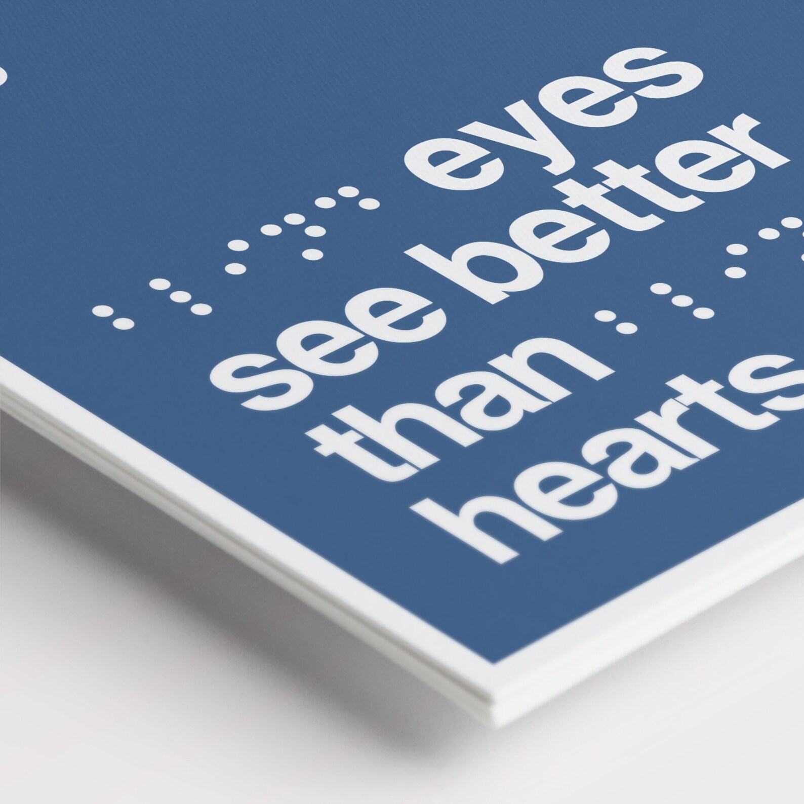 Set of 2 Braille Poster Braille Alphabet Poster & Quote Blind Eyes See ...