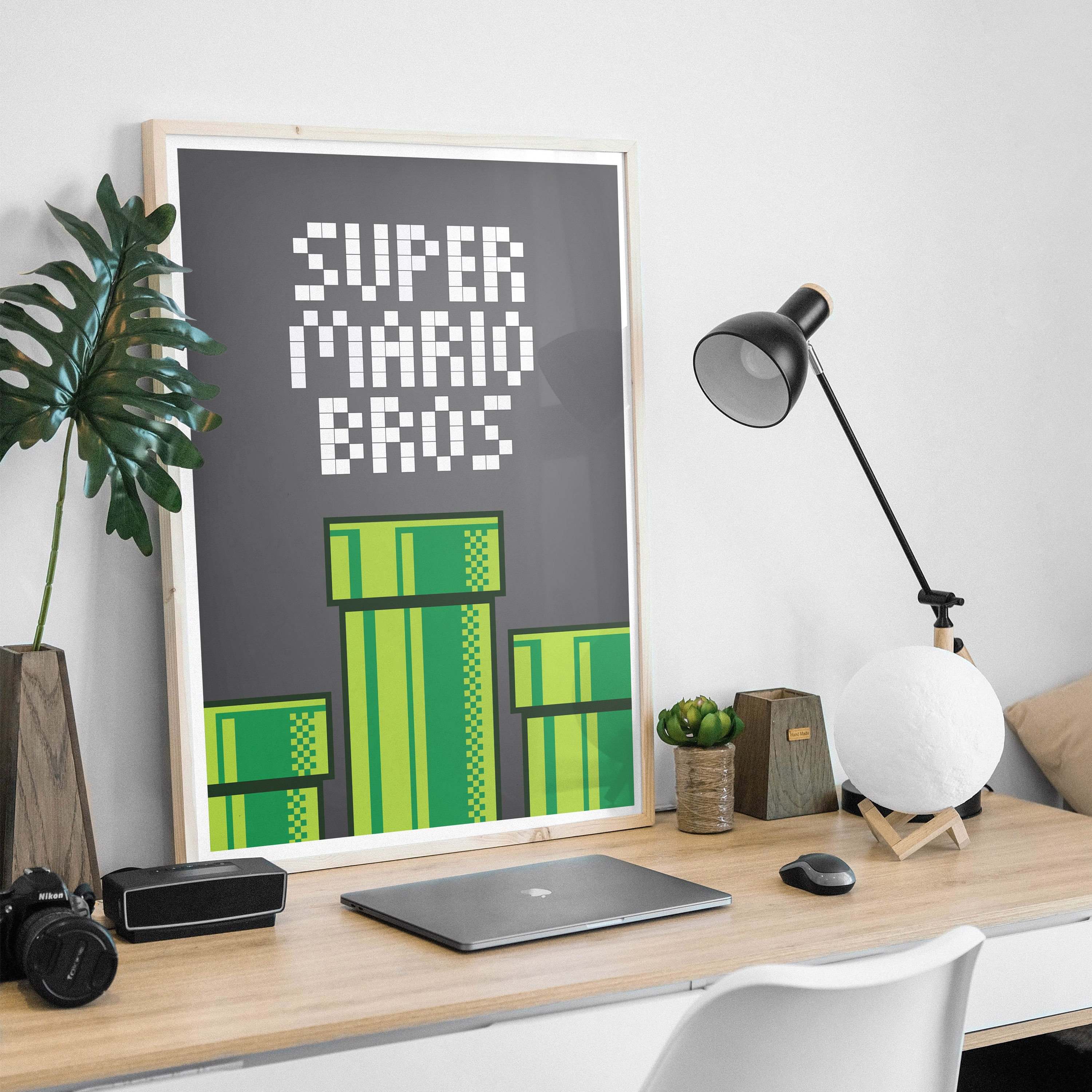 Super Mario Bros Retro Video Game Poster Super Mario Bros - Etsy