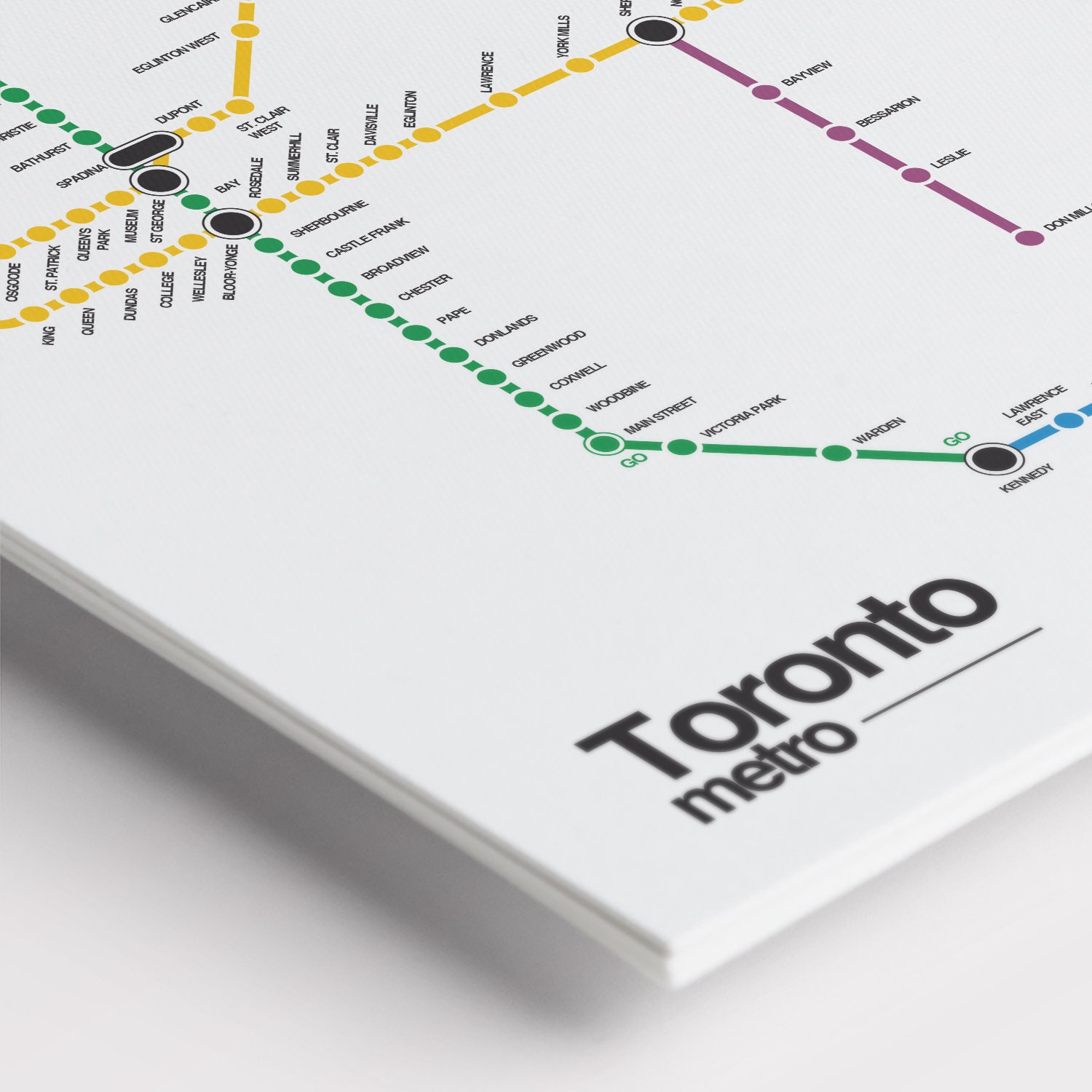 Set of 2 Canada Metro Maps toronto & Montreal Subway Canada Map Decor ...