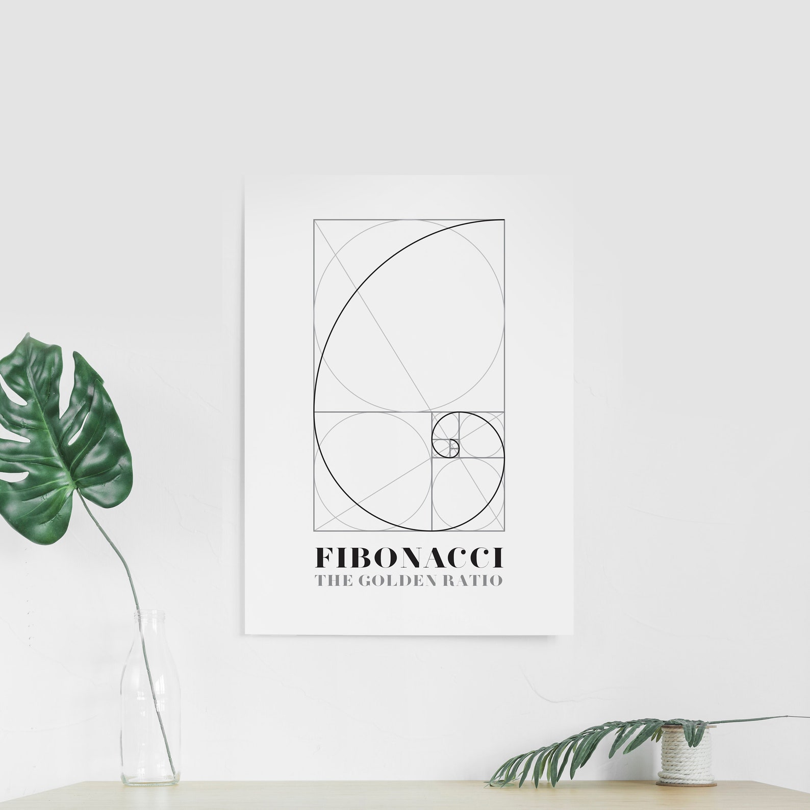 Fibonacci Golden Ratio Poster Fibonacci Spiral Wall Art - Etsy