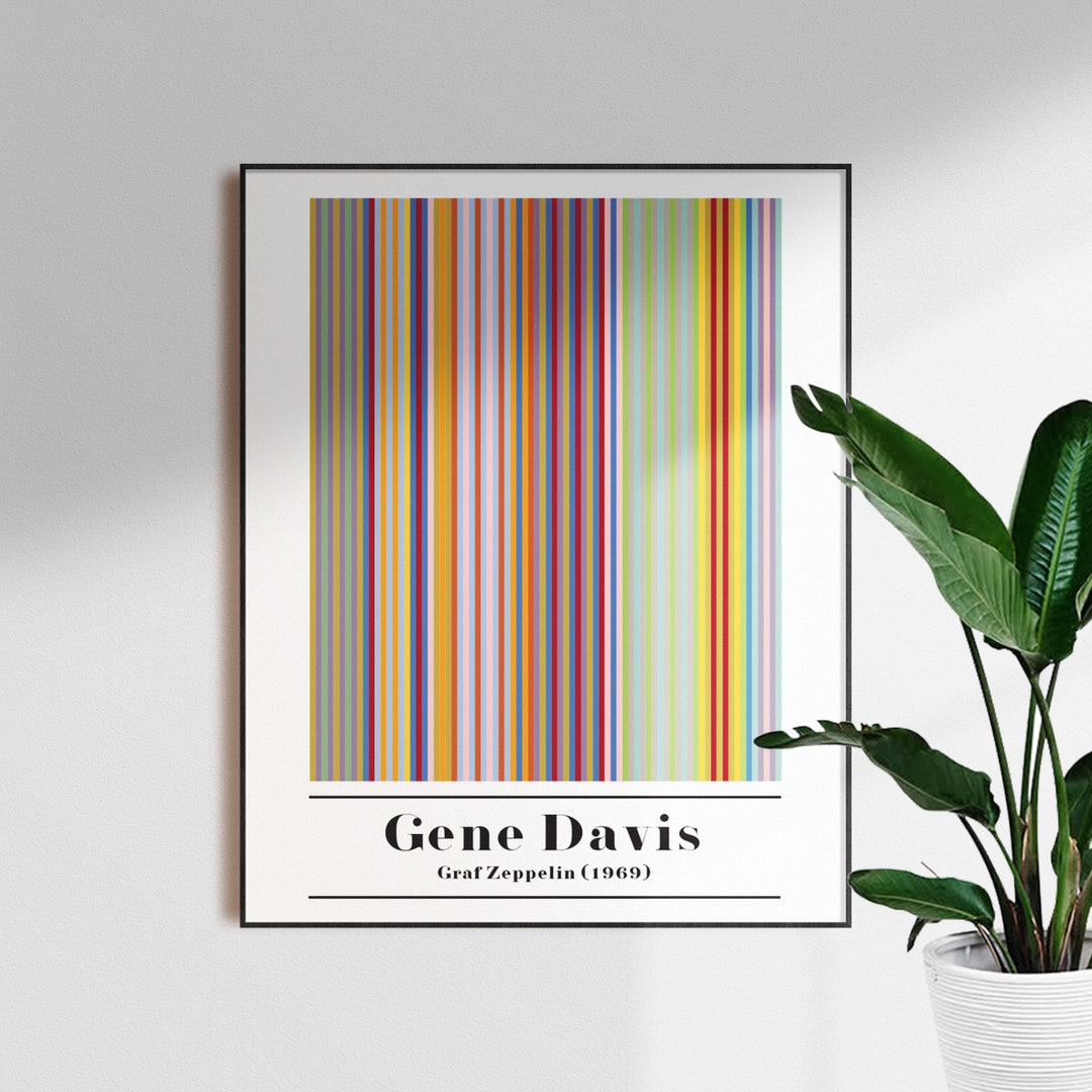 Gene Davis Graf Zeppelin 1969 Poster Abstract Modern Art Print Vertical ...