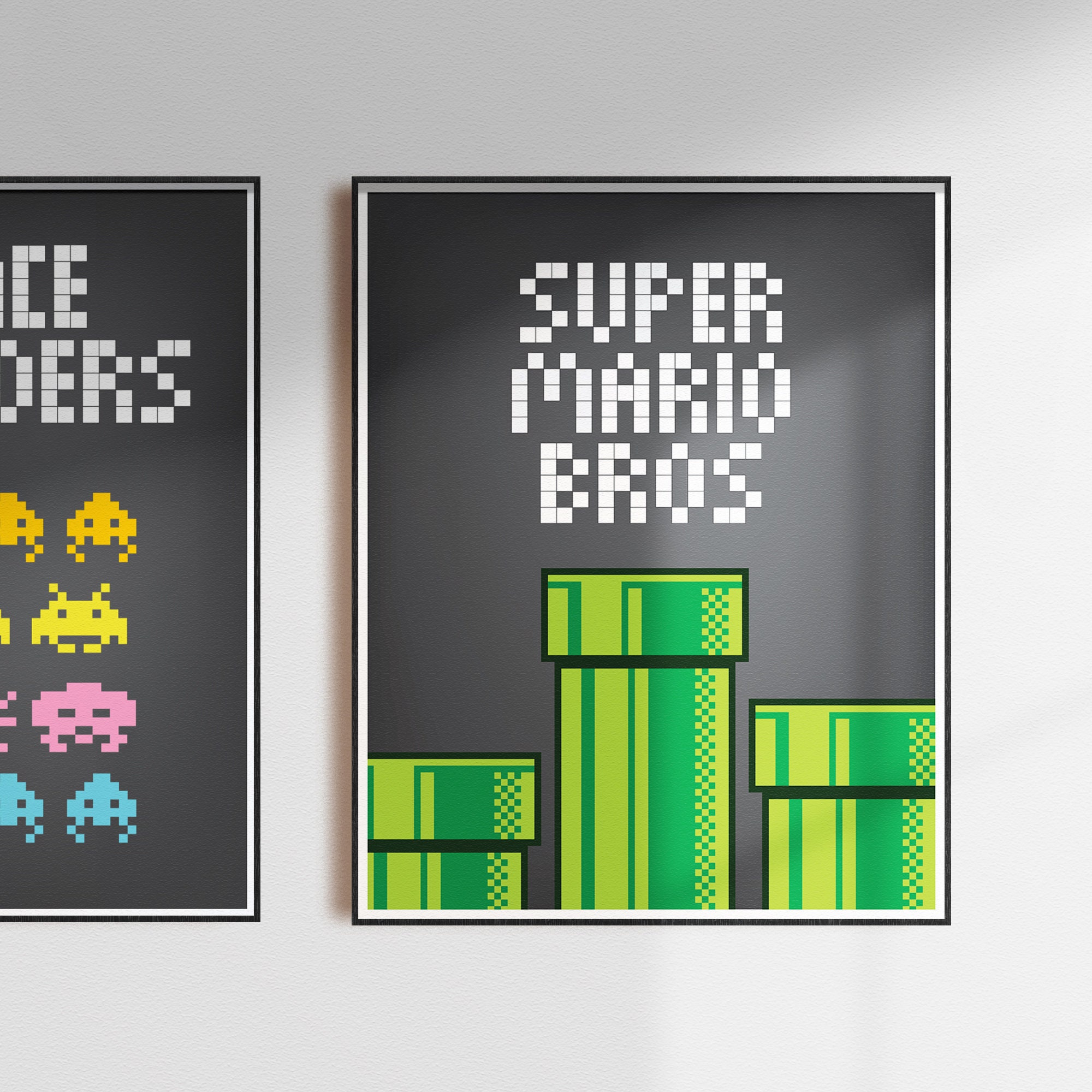 Super Mario Bros Retro Video Game Poster Super Mario Bros - Etsy