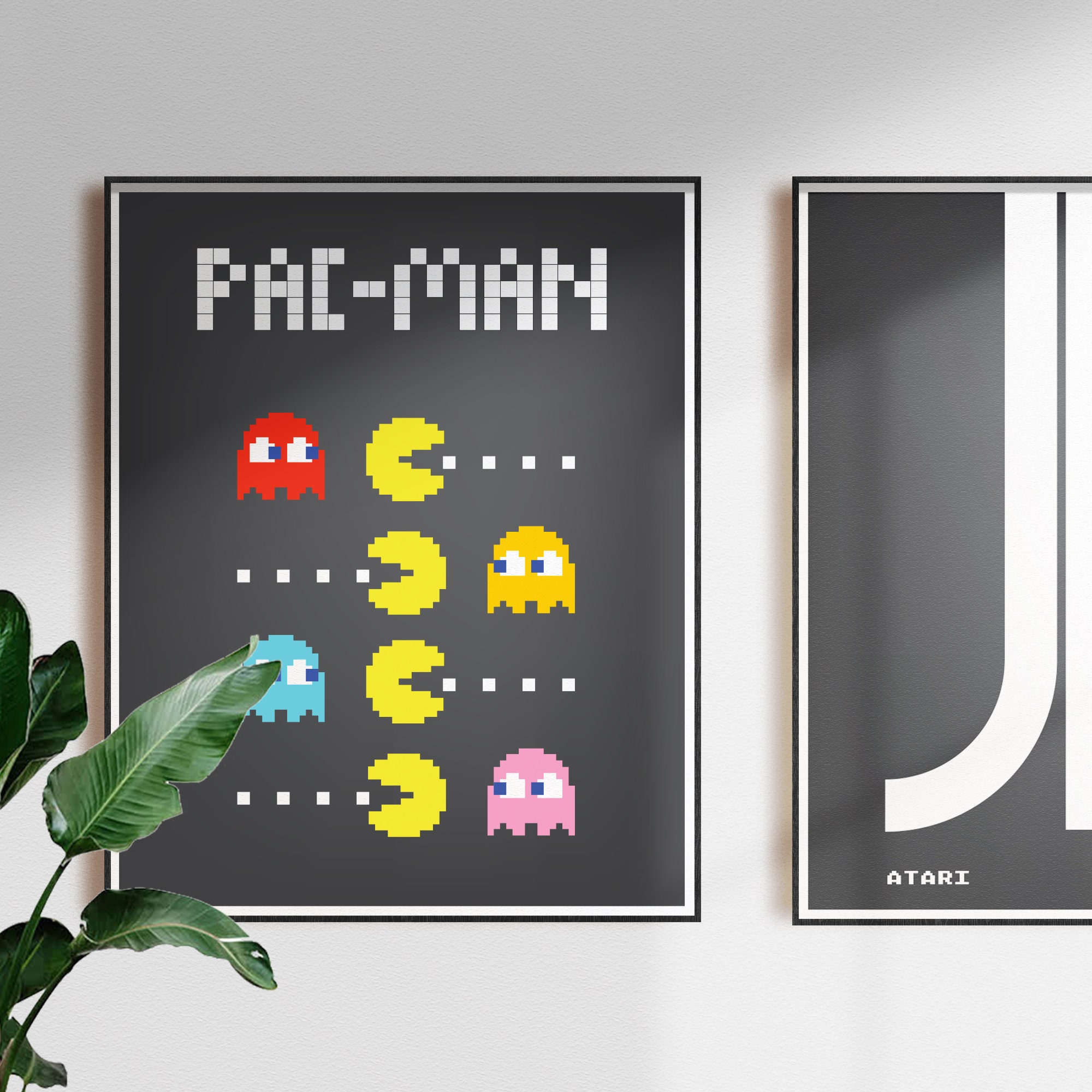 Atari Retro Game Posters Set of 3 Posters Atari-pac-man-space Invaders ...
