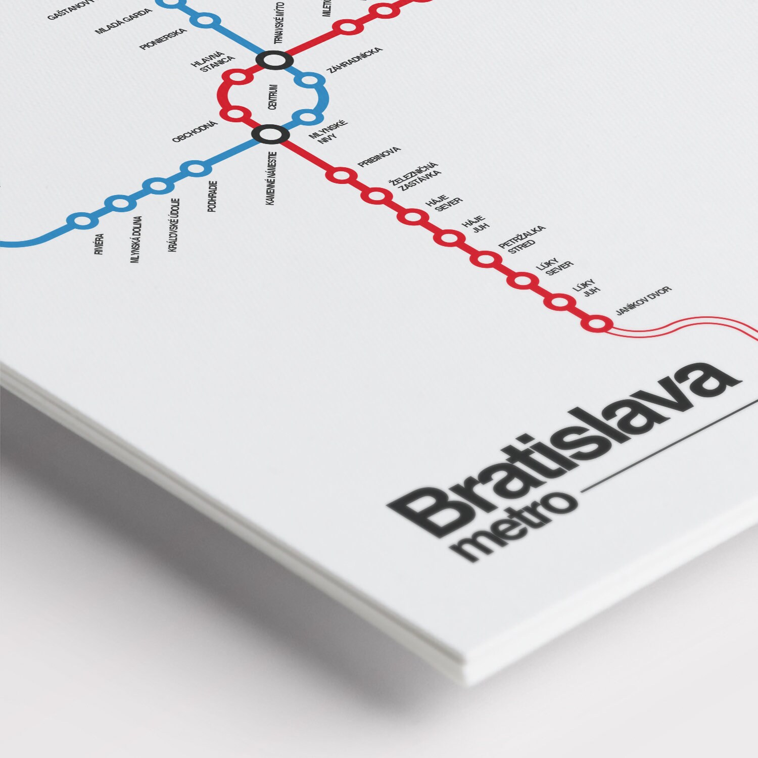 Bratislava Slovakia Metro Map Poster Subway Slovakia Map Decor Metro ...