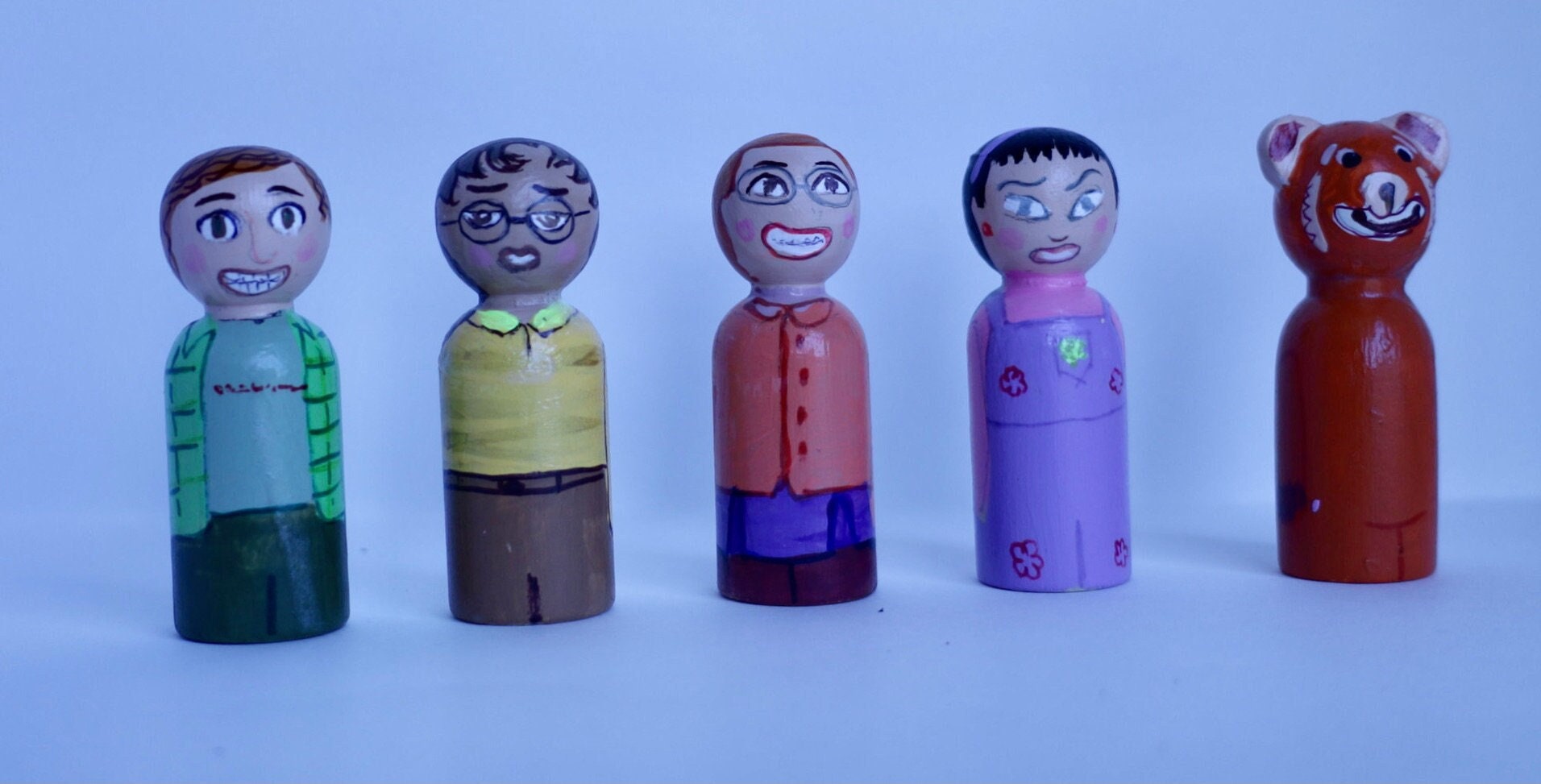 Red Panda Turning Red Meilin Abby Priya Miriam Peg - Etsy