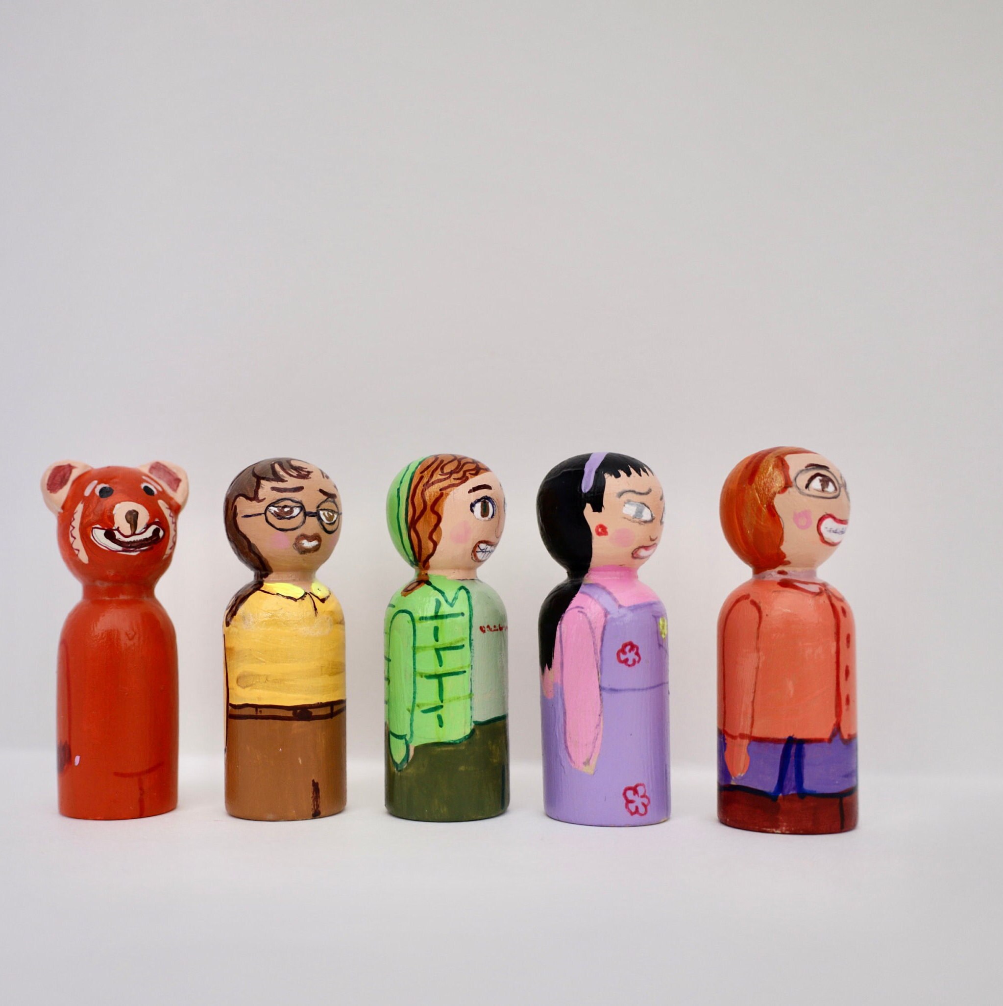 Red Panda Turning Red Meilin Abby Priya Miriam Peg - Etsy