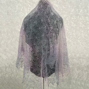 Orenburg Gossamer Goat Down Wool Hand Knitted Shawl, 130 X 130 Cm / 51. ...