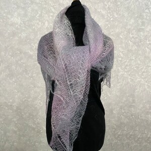 Orenburg Gossamer Goat Down Wool Hand Knitted Shawl, 130 X 130 Cm / 51. ...