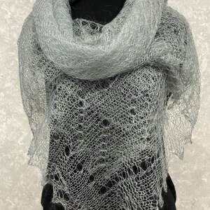 Orenburg Grey Gossamer Goat Down Shawl, 135 X 135 Cm / 53.2 X 53.2 Inch ...
