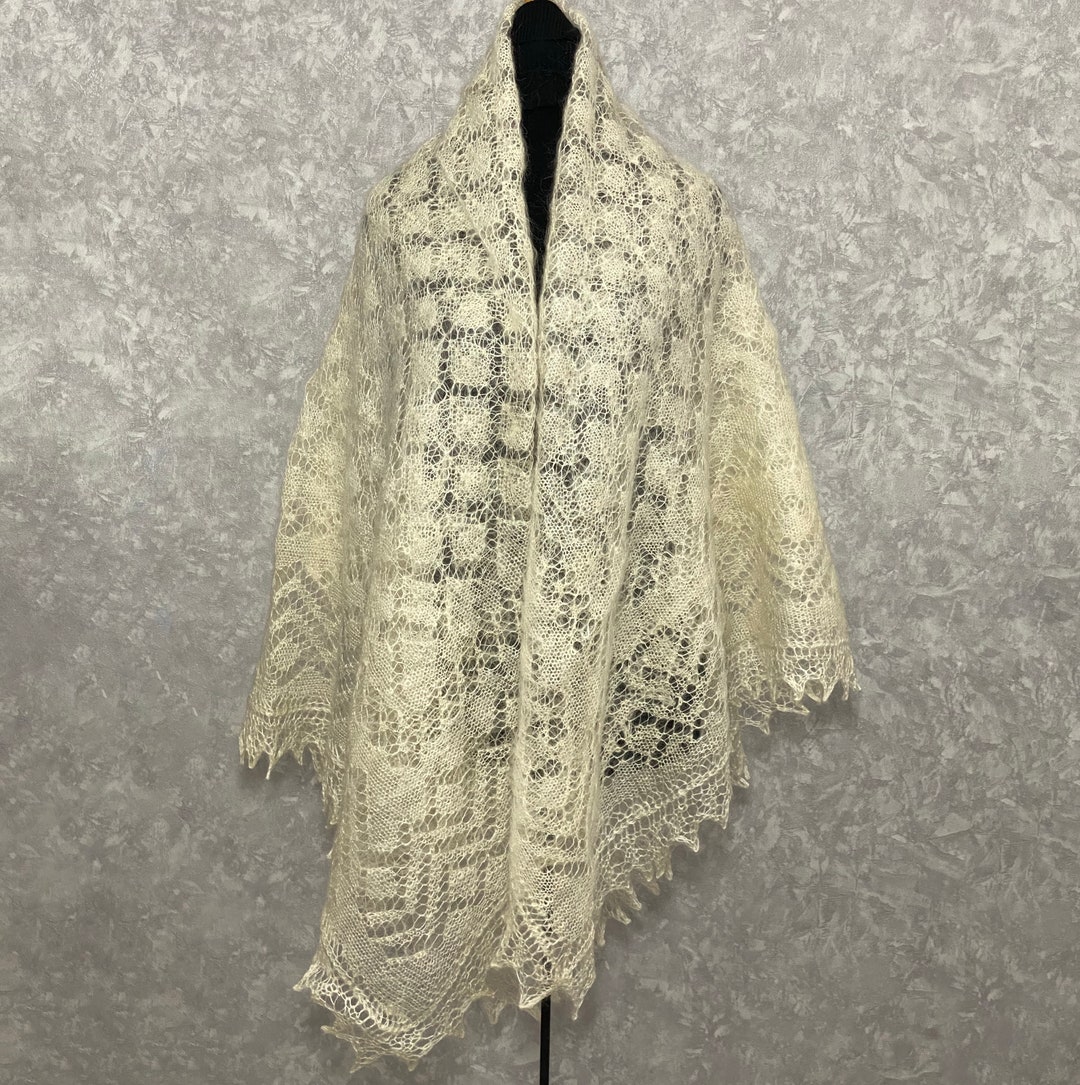 Orenburg Antique Luxury Lace Shawl - Slavic Heirloom, 165 X 165 Cm / 65 ...