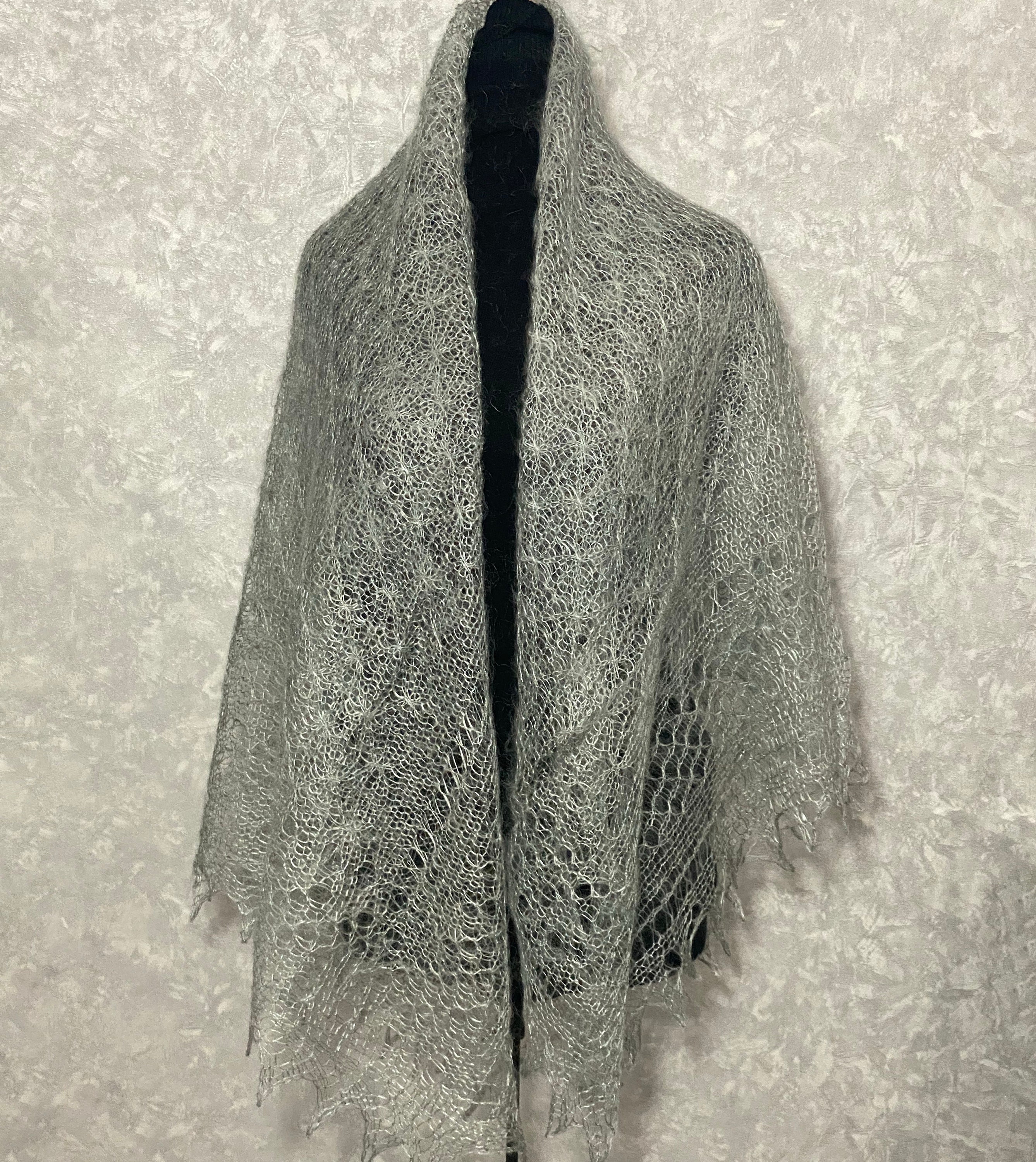 Orenburg Goat Down Gossamer Shawl, 53 X 53 Inch / 135 X 135 Cm - Etsy