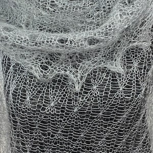 Orenburg Grey Gossamer Goat Down Shawl, 135 X 135 Cm / 53.2 X 53.2 Inch ...