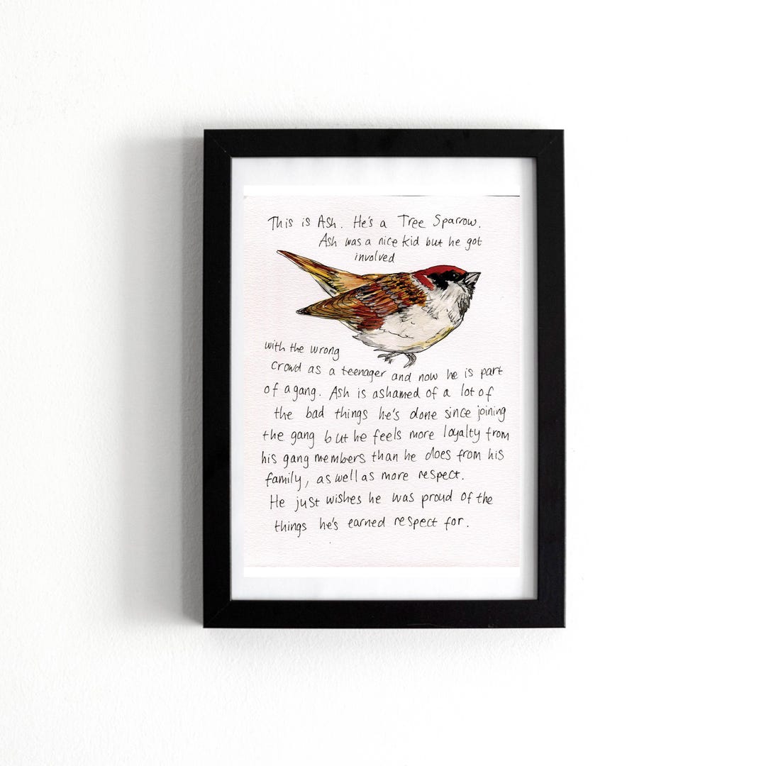 Ash the Tree Sparrow - A5 Birds of Shame Print - Etsy