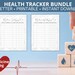 Health Log Bundle Printable PDF Health Planner Blood Pressure Log Blood ...