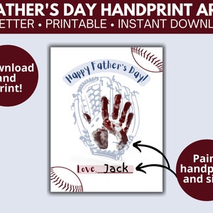 Father's Day Handprint Art Classroom Handprint Printable | Etsy