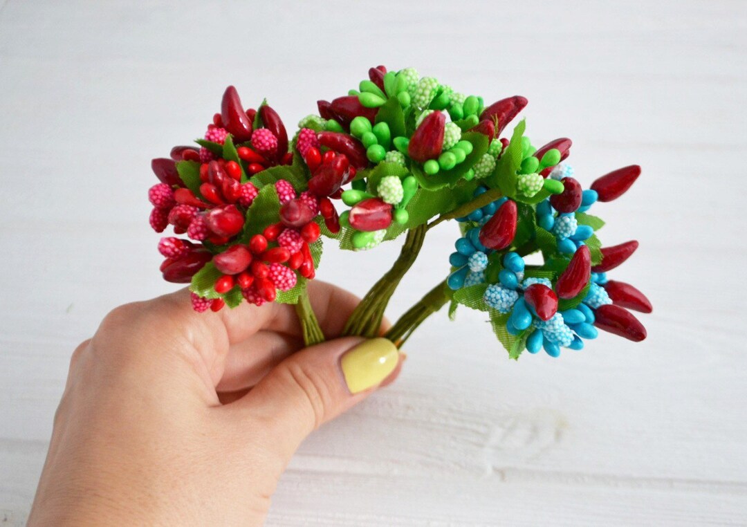 Flower Stamens Decorative Peppers Fake Flowers Faux Flowers Artificial ...