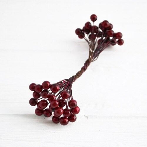 Artificial Berry Burgundy Berries Faux Berry Fake Fruits Berry - Etsy
