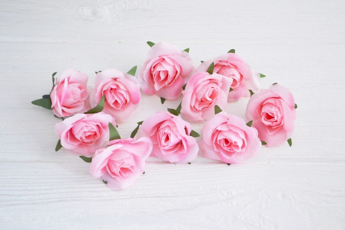 Baby Pink Artificial Roses Silk Rose Blush Pink Flowers Pale - Etsy