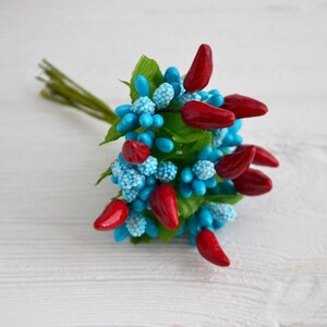 Flower Stamens Decorative Peppers Fake Flowers Faux Flowers Artificial ...
