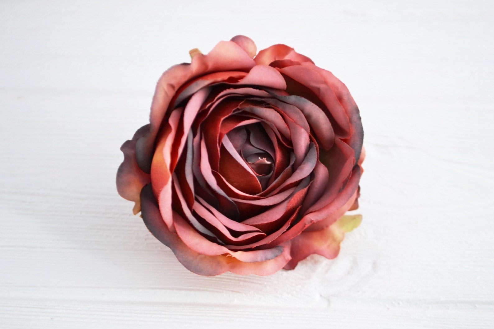 Rust artificial rose head Silk roses Fake flowers Faux rose 8 | Etsy