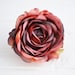 Rust Artificial Rose Head Silk Roses Fake Flowers Faux Rose - Etsy